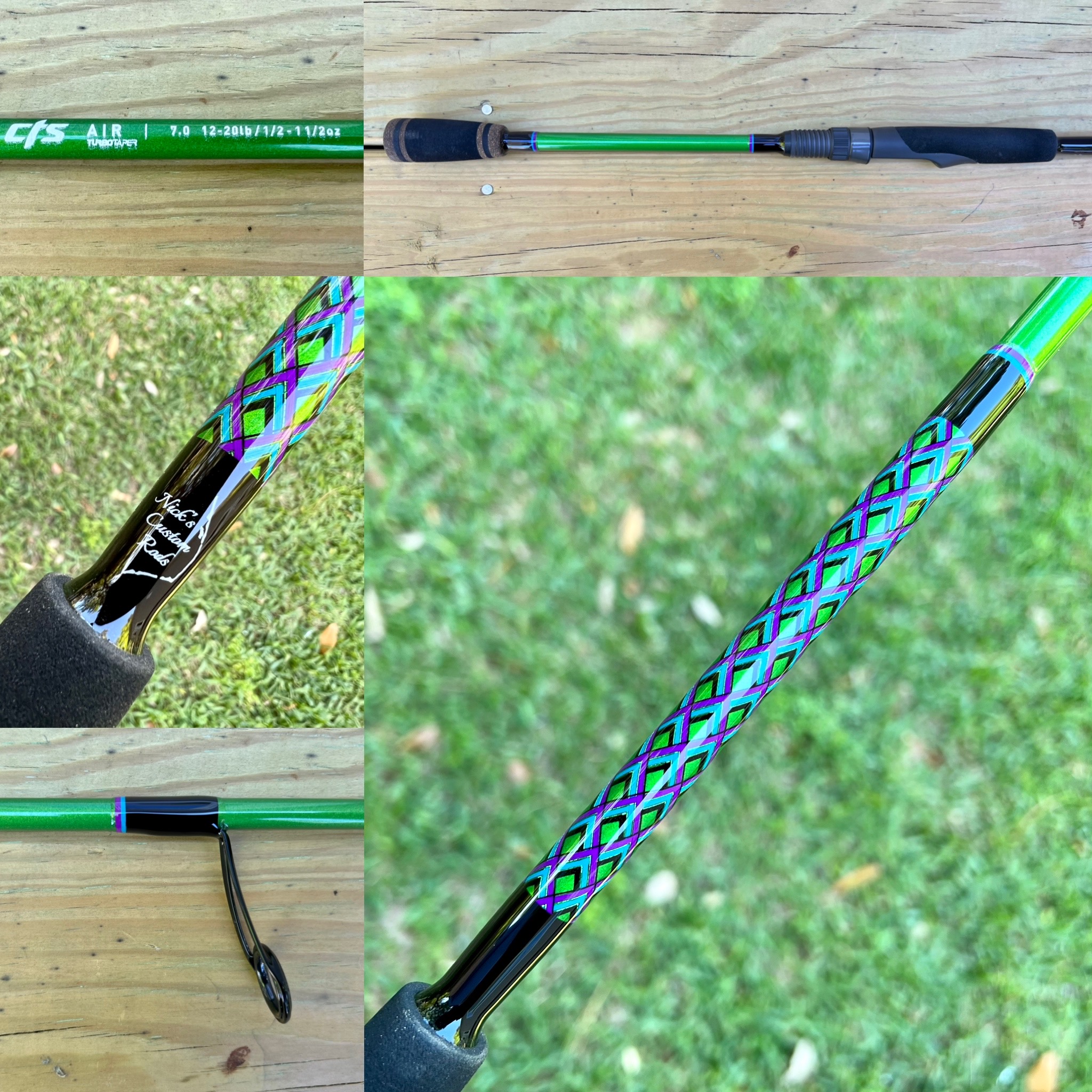 CTS Air EA708 Mamba with Black, Teal and Purple Thread (Shippable)