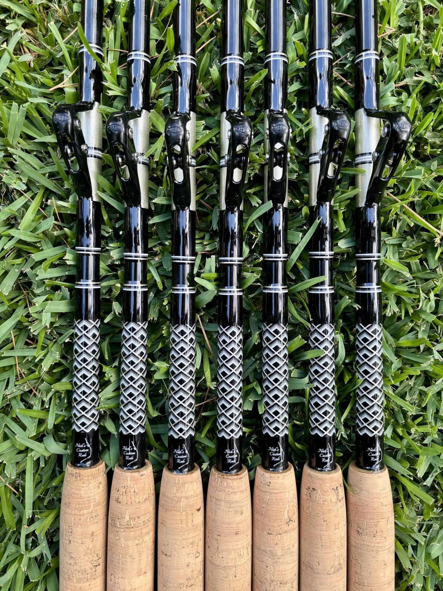 ATX (American Tackle Company) AXRT50 Set of 7 Trolling Rods with Black ...