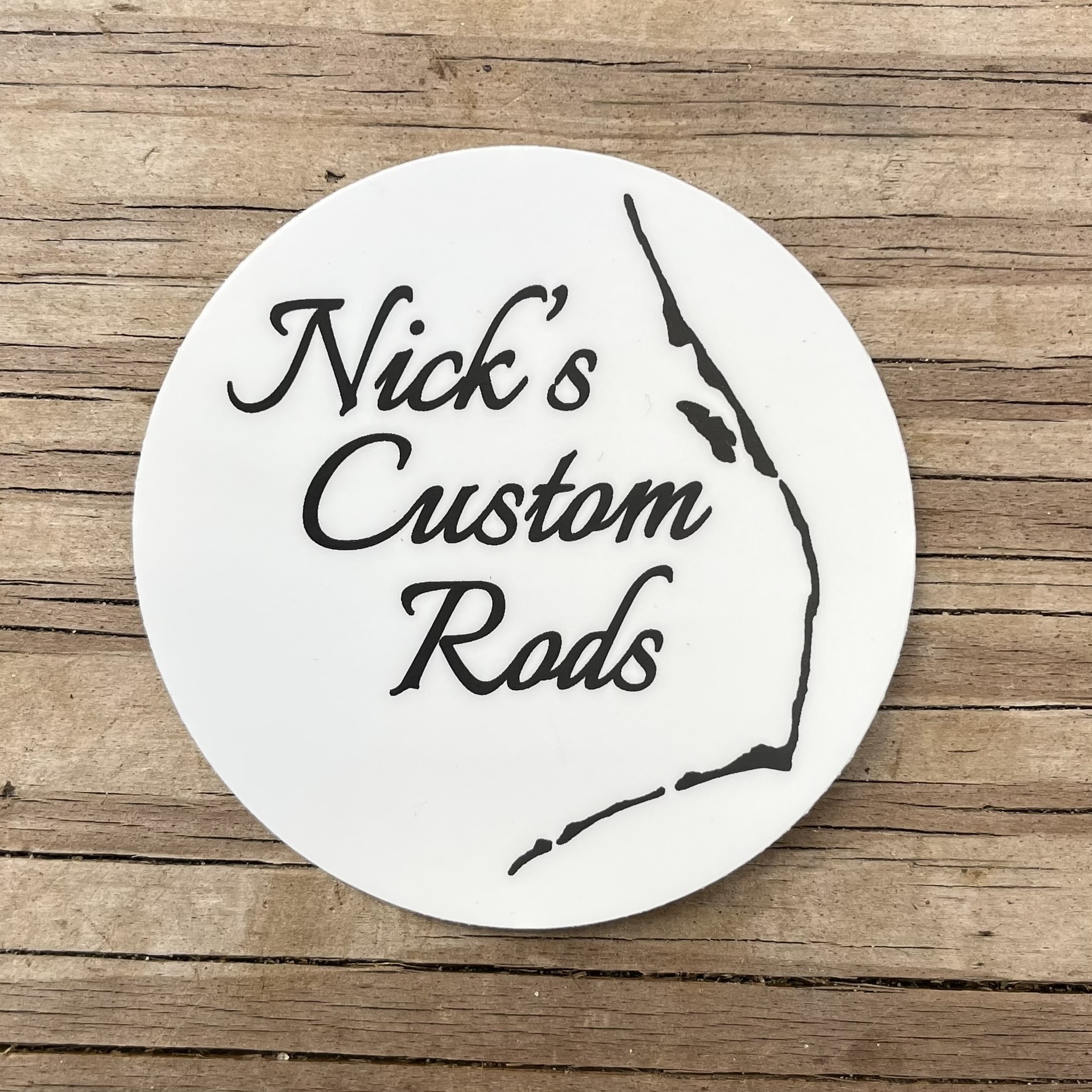 Round Vinyl Decal - Nicks Custom Rods